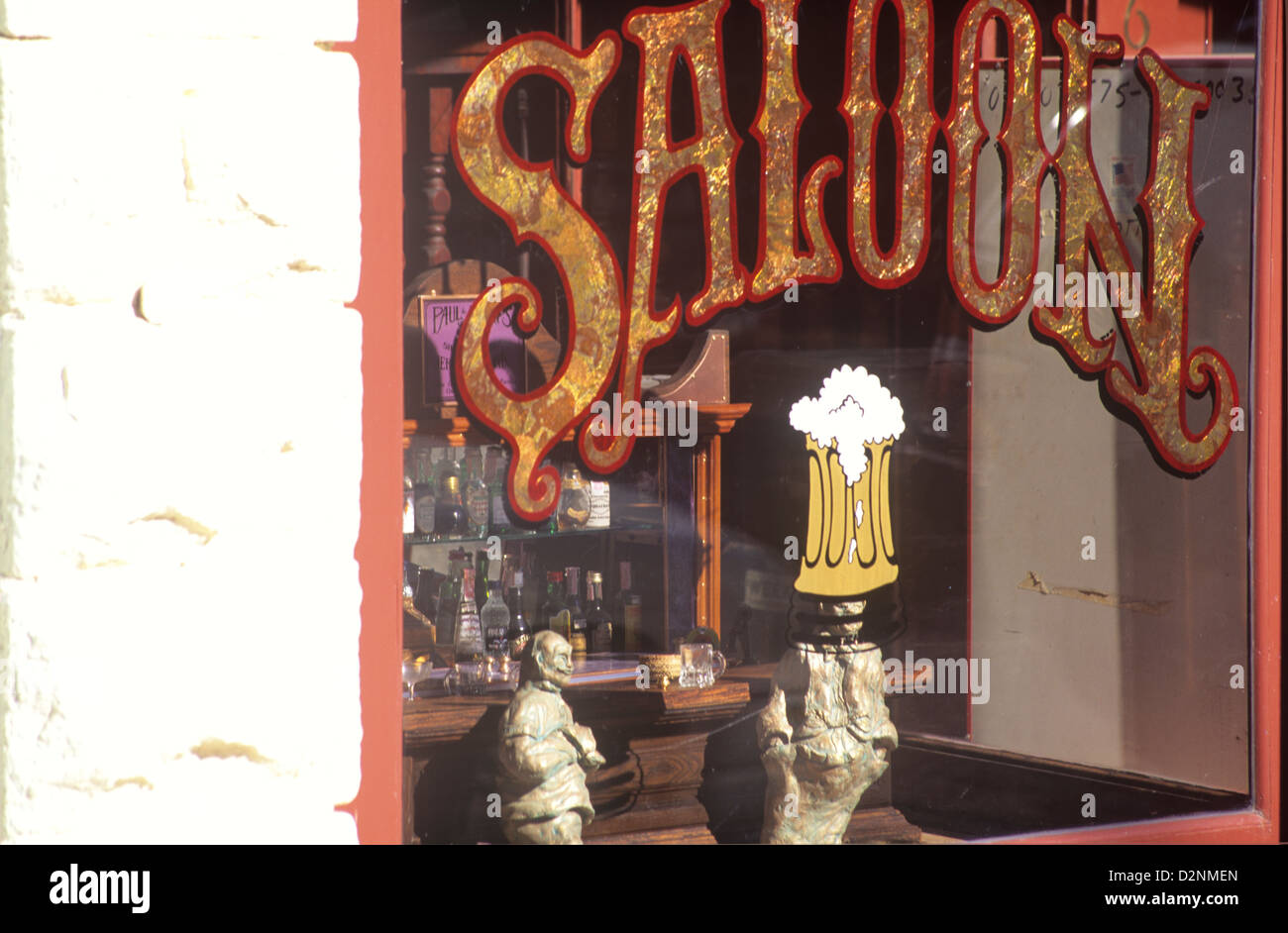A saloon window, Jerome, Arizona, USA Stock Photo - Alamy