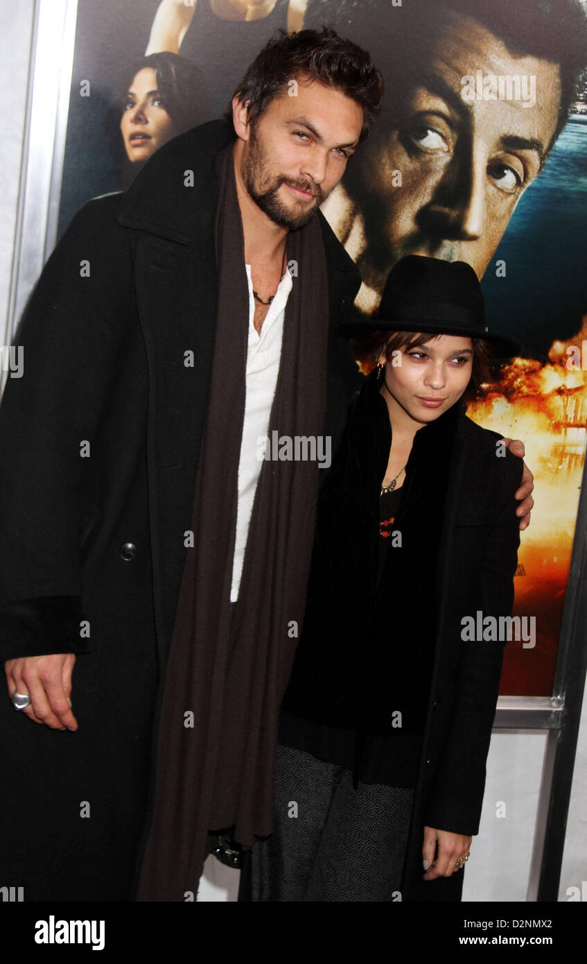 New York, USA. 29th January 2013. Actor JASON MOMOA and actress ZOE ...