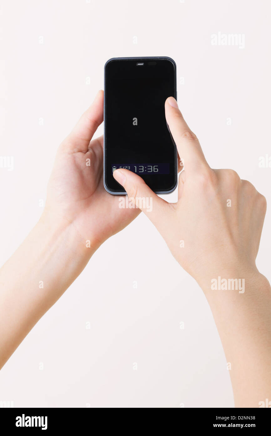 Using a Smartphone Stock Photo - Alamy