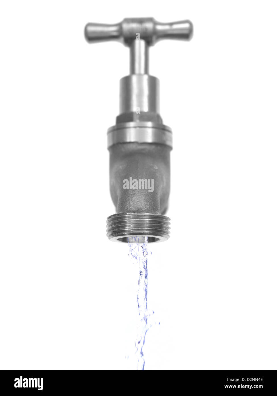 A garden tap isolated against a white background Stock Photo - Alamy