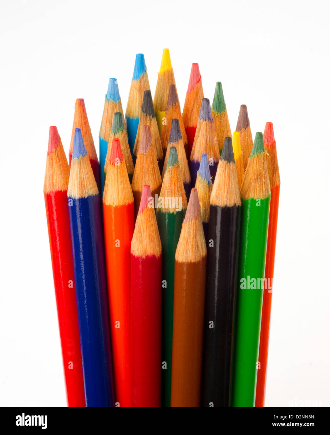 a set of color pencils sharpened and ready for use Stock Photo - Alamy