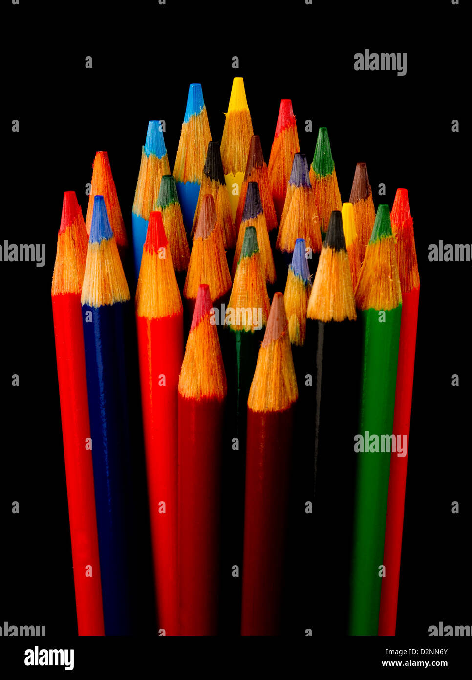 a set of color pencils sharpened and ready for use Stock Photo - Alamy