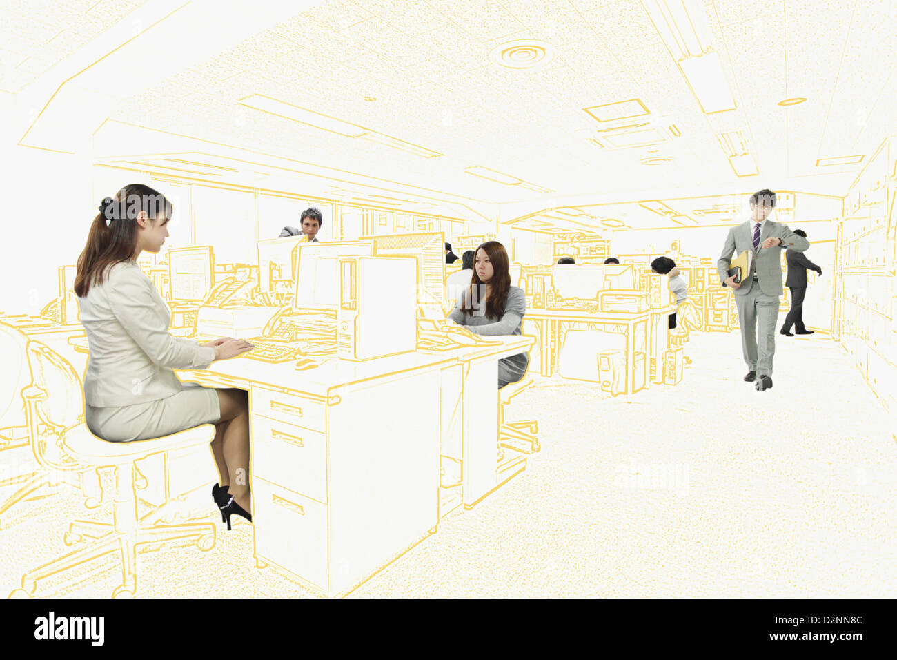 Stare at office ceiling hi-res stock photography and images - Alamy