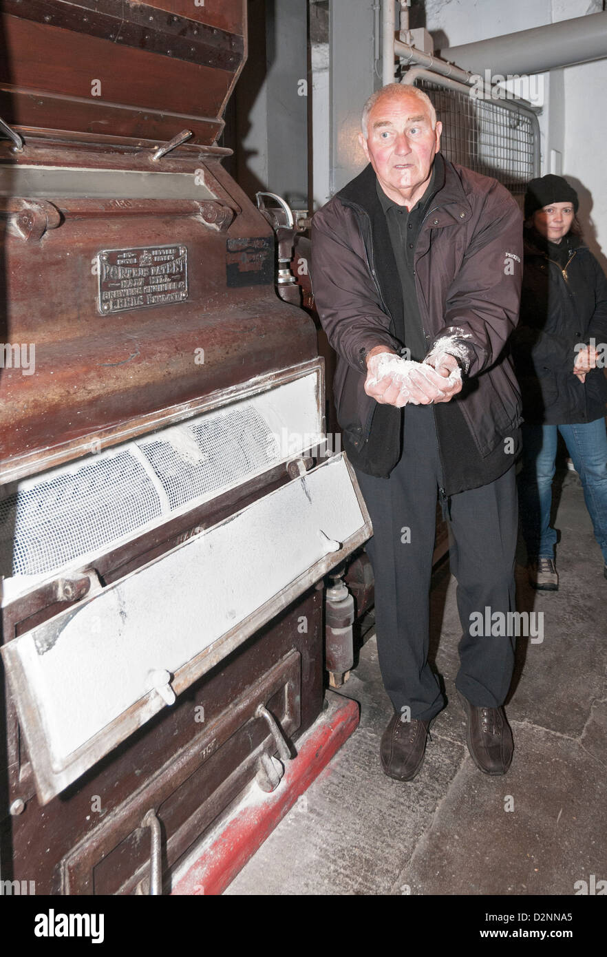 Scotland, Campbeltown, Springbank Distillery, malt mill Stock Photo - Alamy
