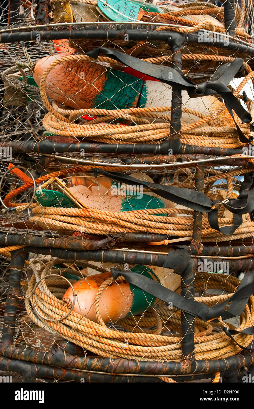 Stack of crab pots in Sitka Alaska Stock Photo - Alamy