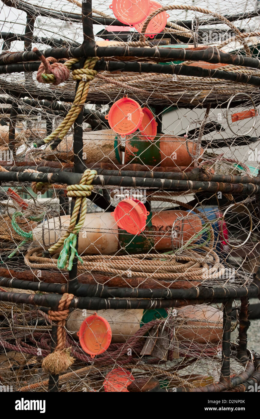 Stack of crab pots in Sitka Alaska Stock Photo - Alamy