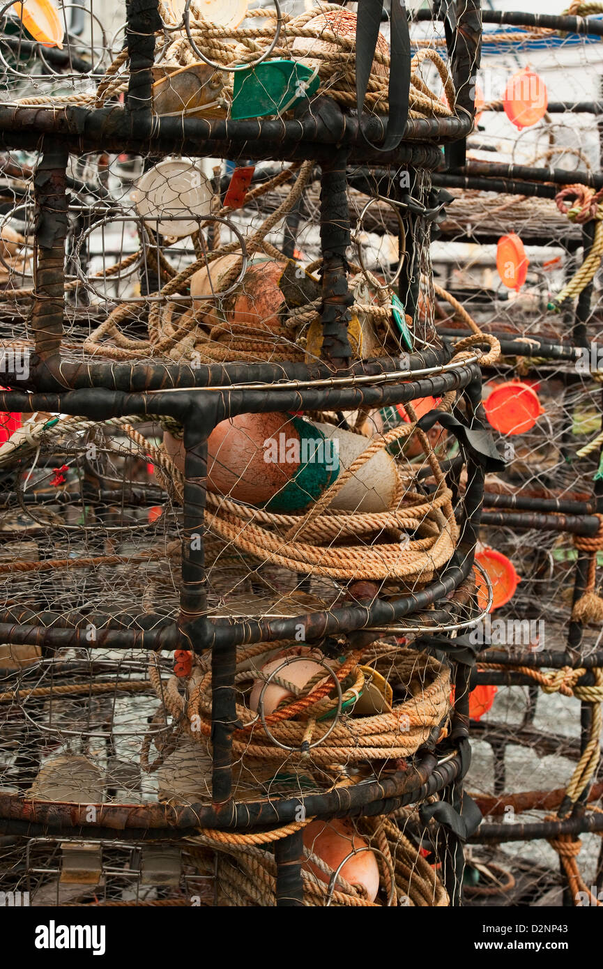 Stack of crab pots in Sitka Alaska Stock Photo - Alamy