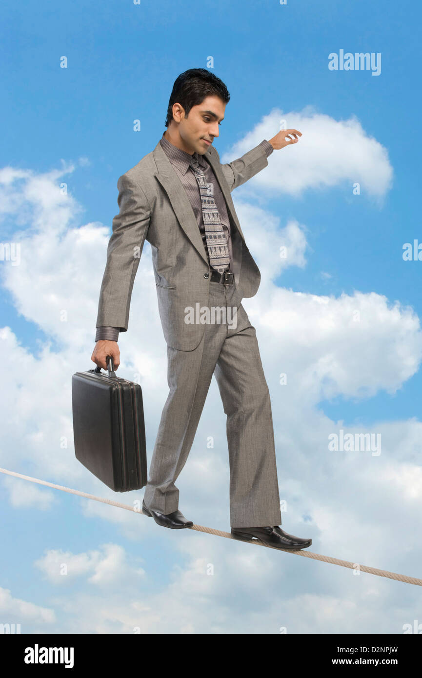 Indian tightrope walker hi-res stock photography and images - Alamy