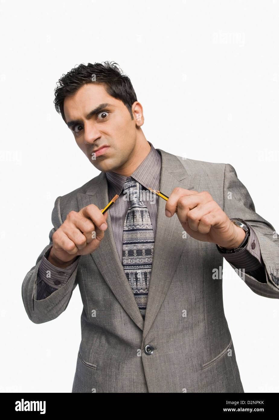Person breaking a pencil hi-res stock photography and images - Alamy