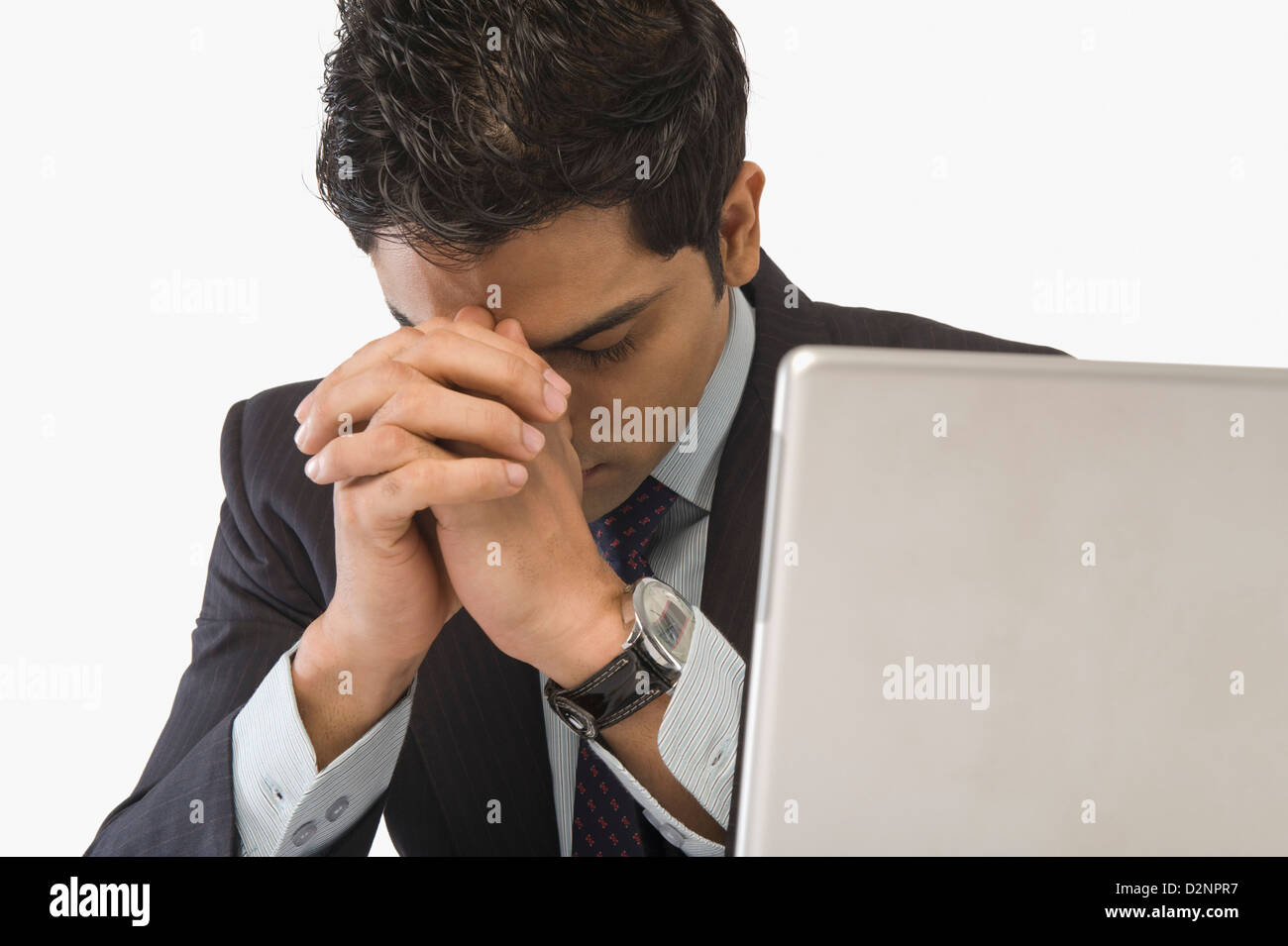 Indian Praying Hands Black And White High Resolution Stock Photography ...