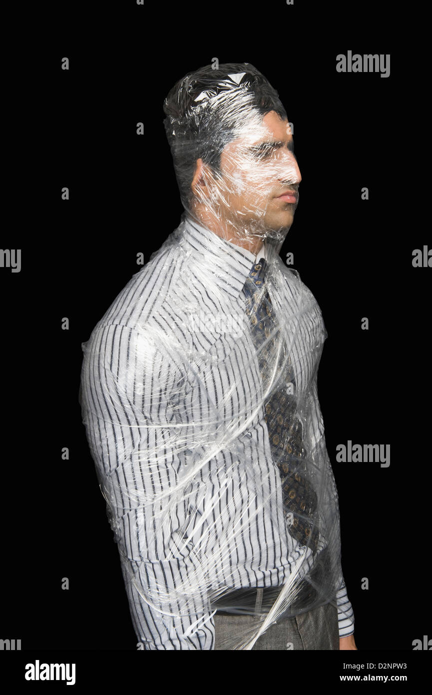 Up trapped wrapped young hi-res stock photography and images - Alamy