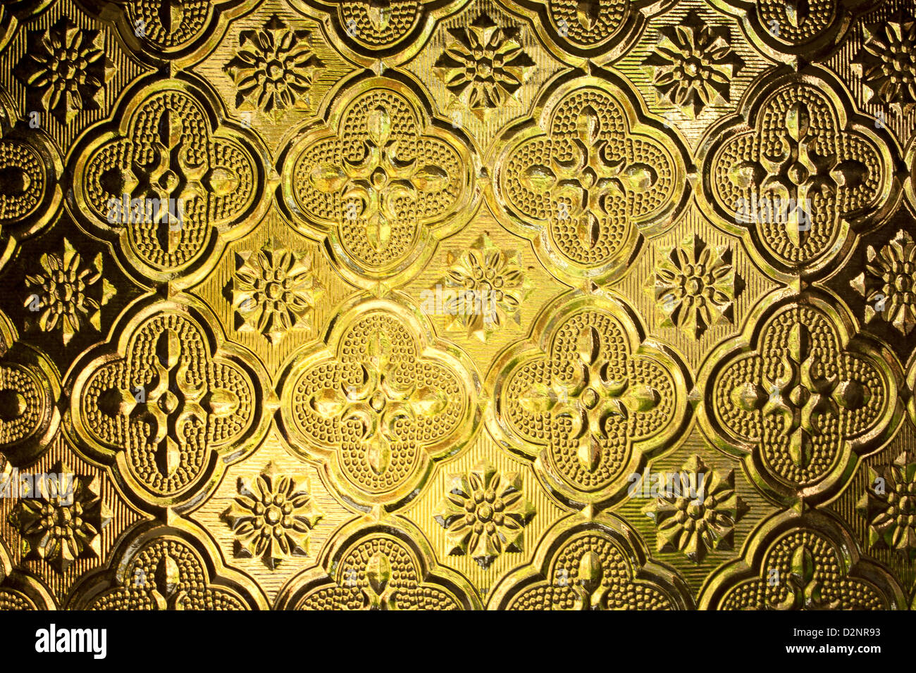 Depression glass with blue tinted glass filtering light Stock Photo - Alamy