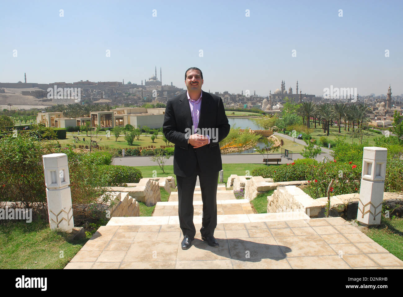 Egyptian Islamic activist and television preacher Amr Khaled, hugely ...