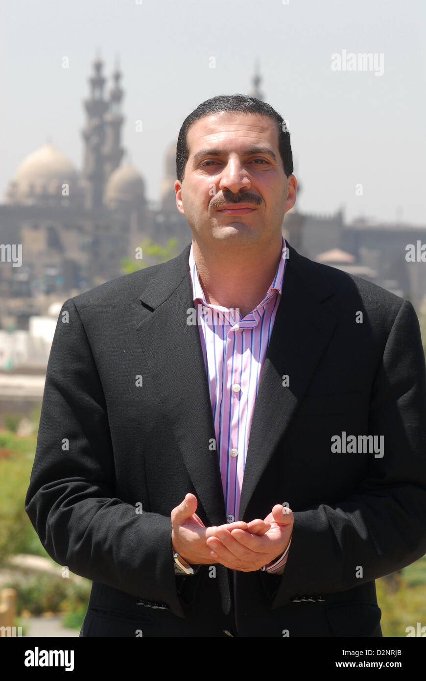 Egyptian Islamic activist and television preacher Amr Khaled, hugely popular in the Arab and ...