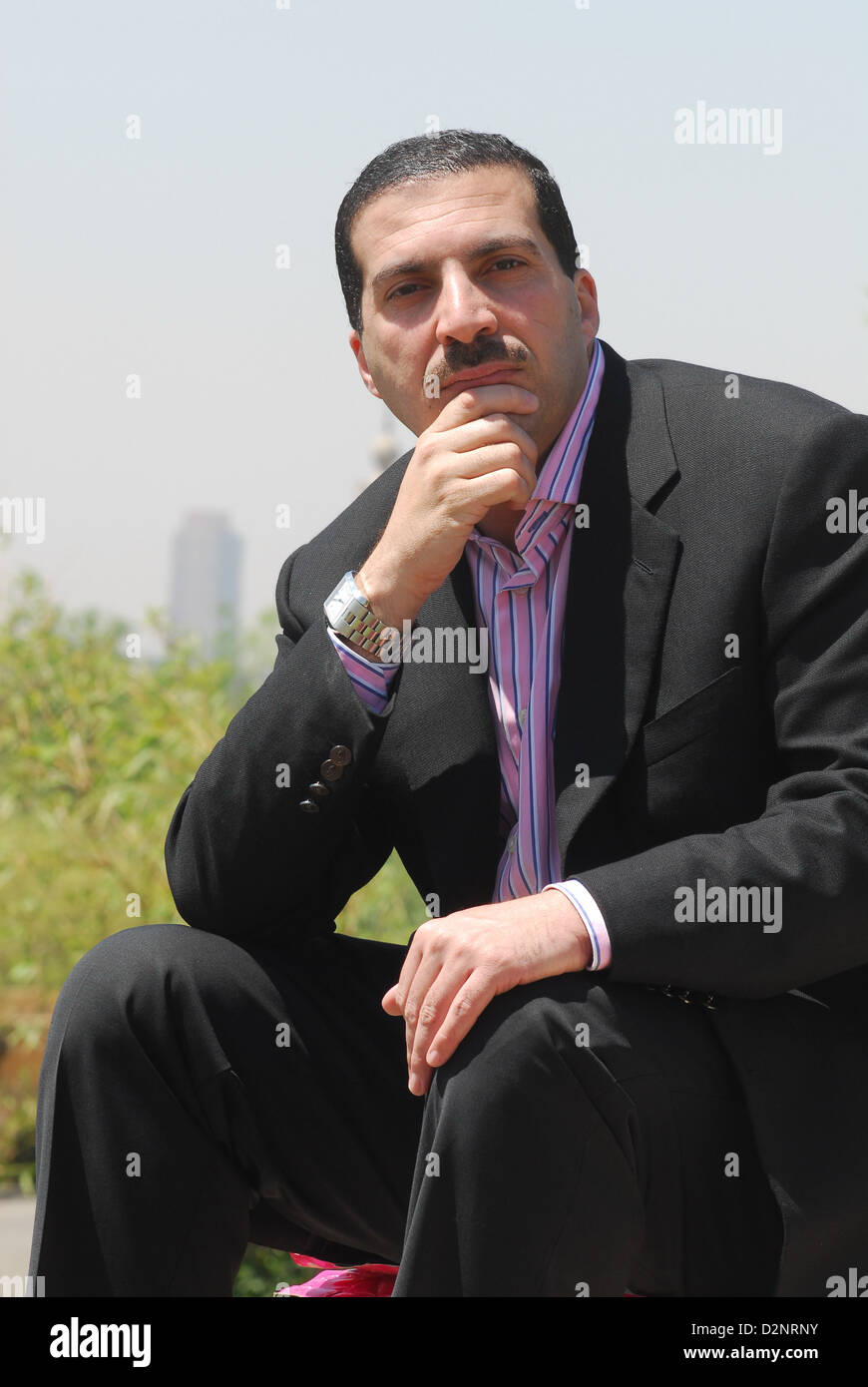 Egyptian Islamic activist and television preacher Amr Khaled, hugely ...