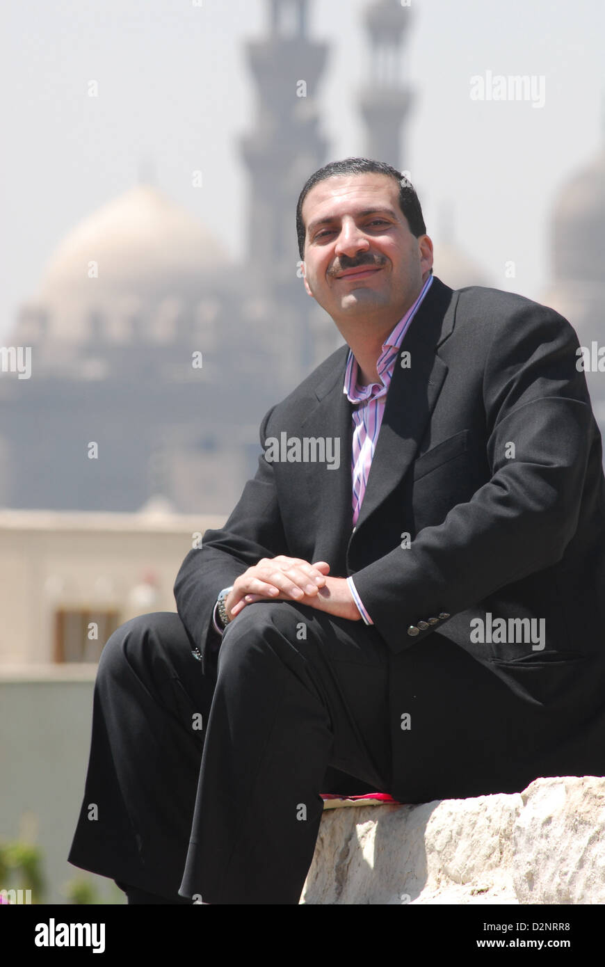 Egyptian Islamic activist and television preacher Amr Khaled, hugely popular in the Arab and ...