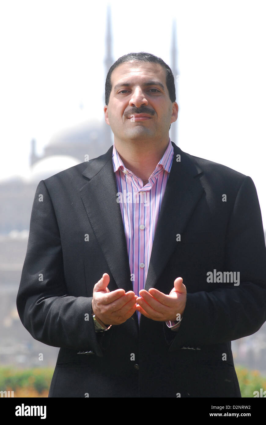 Egyptian Islamic activist and television preacher Amr Khaled, hugely popular in the Arab and ...