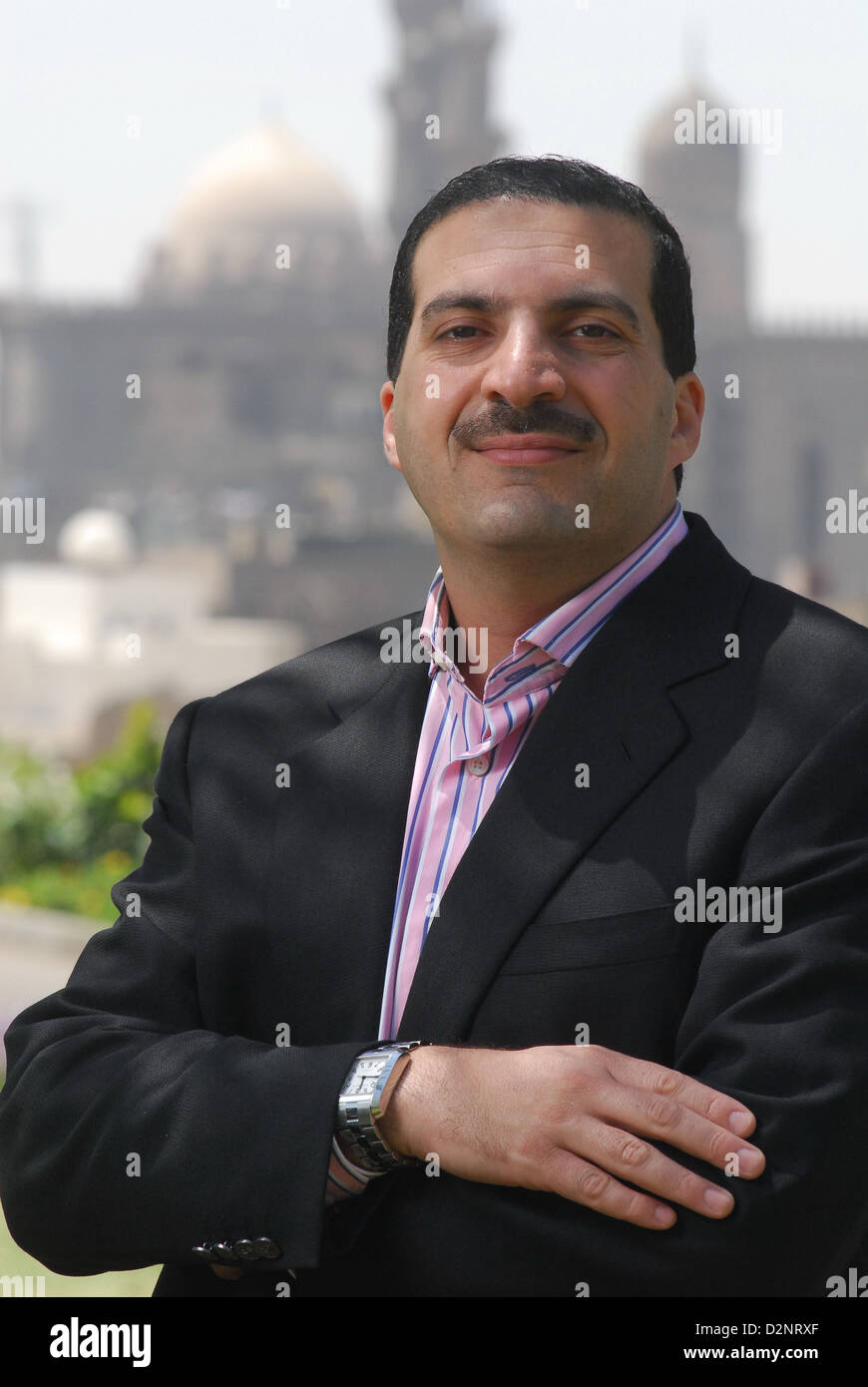 Egyptian Islamic activist and television preacher Amr Khaled, hugely popular in the Arab and ...