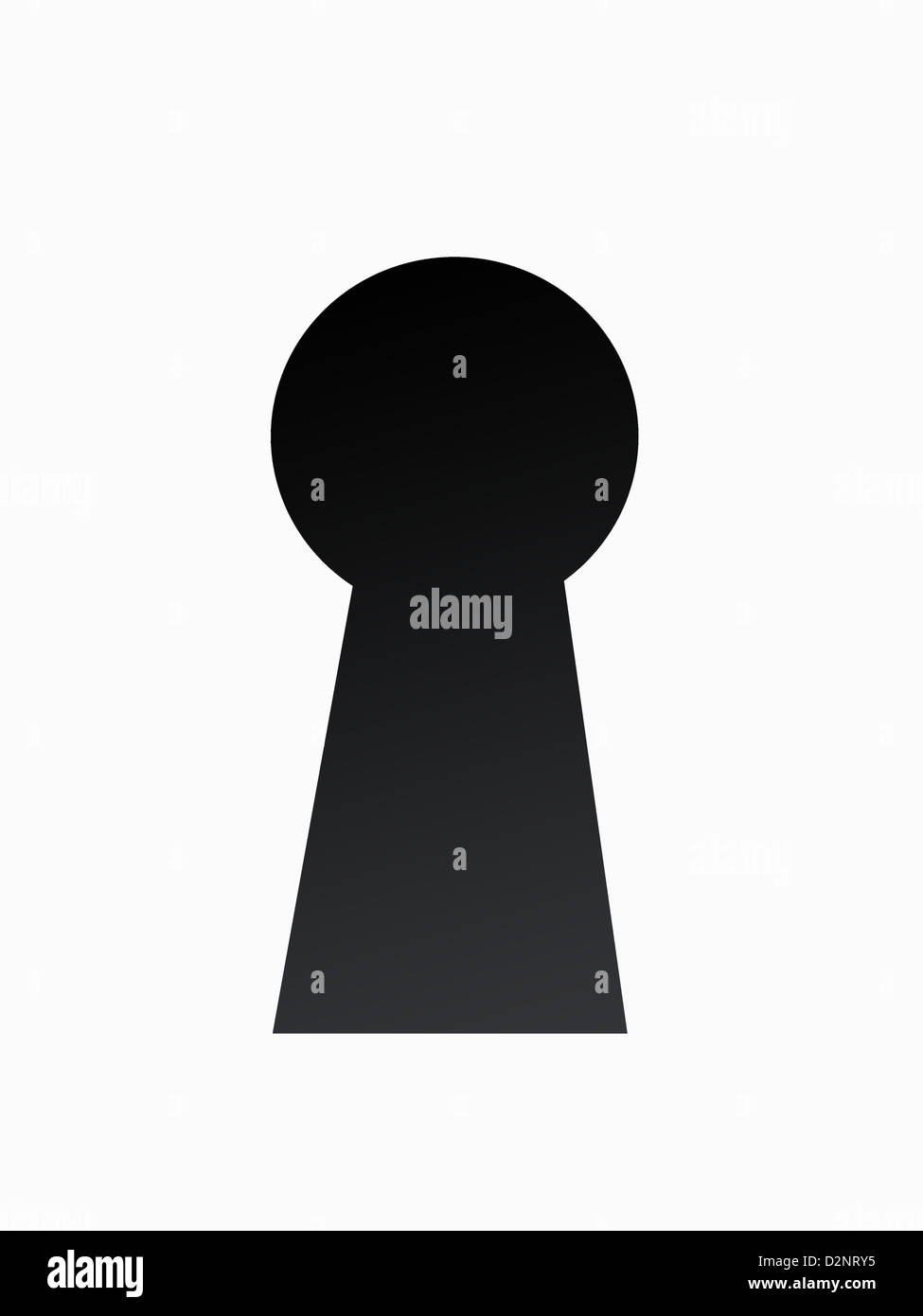 A keyhole isolated against a black background Stock Photo - Alamy
