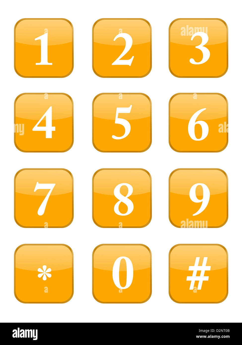 A modern keypad layout isolated on white Stock Photo - Alamy