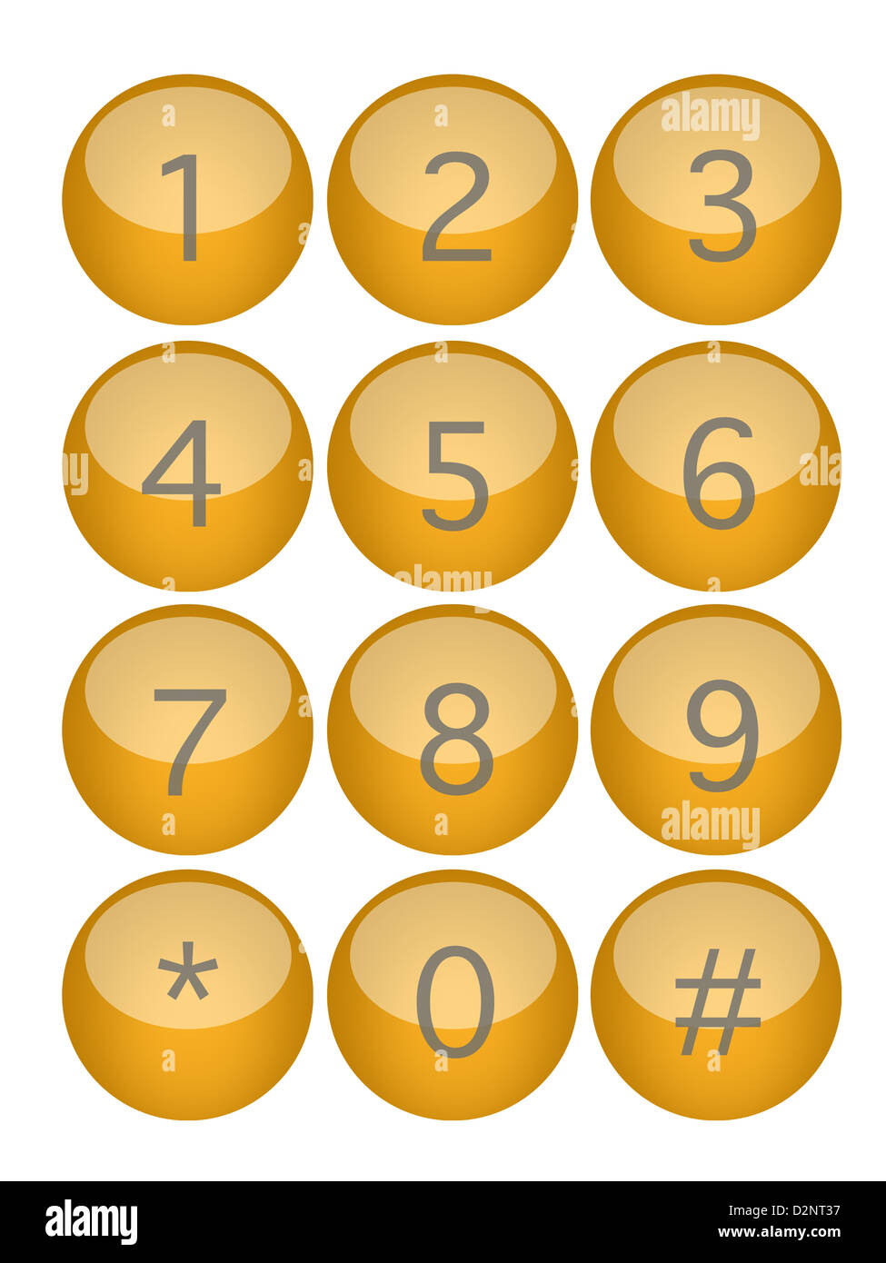 A modern keypad layout isolated on white Stock Photo - Alamy