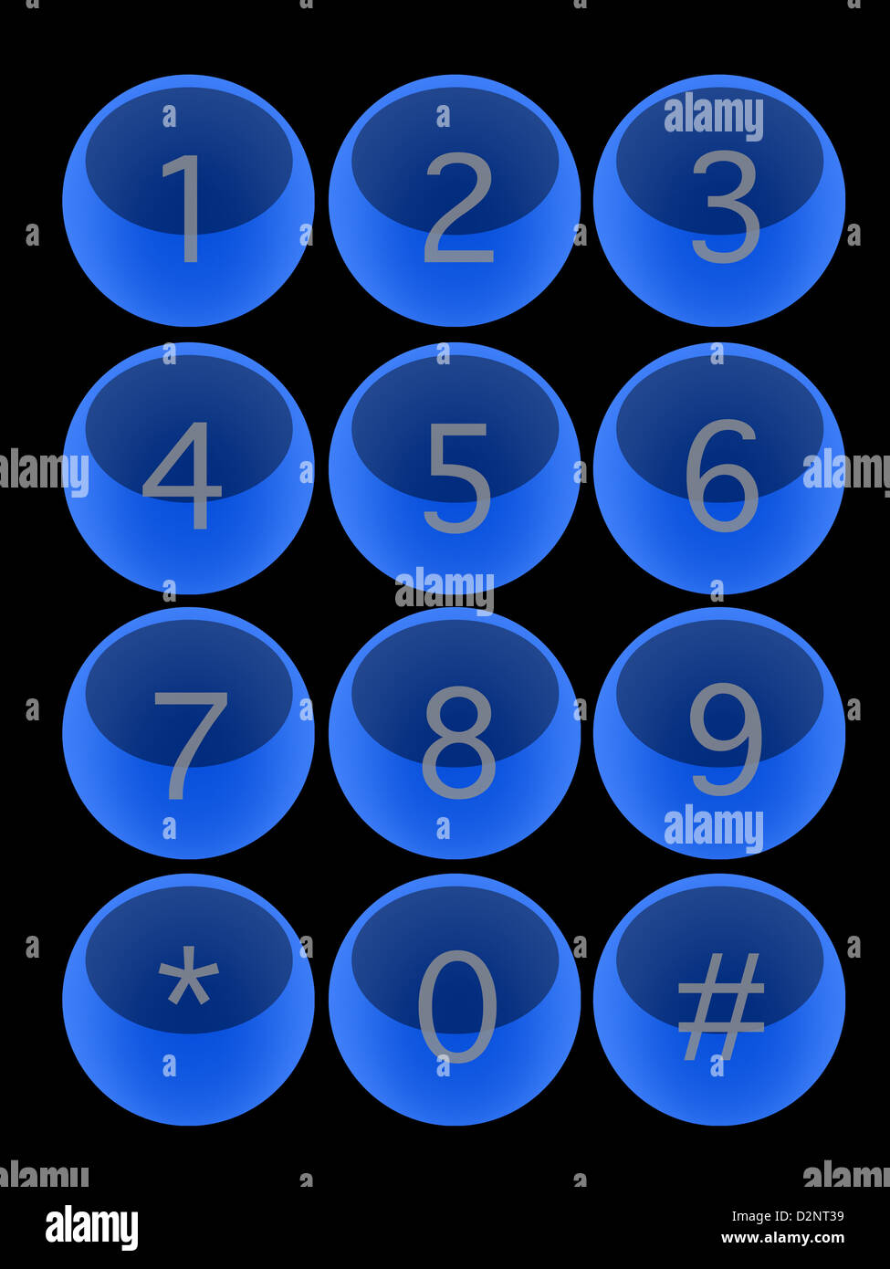 A modern keypad layout isolated on white Stock Photo - Alamy