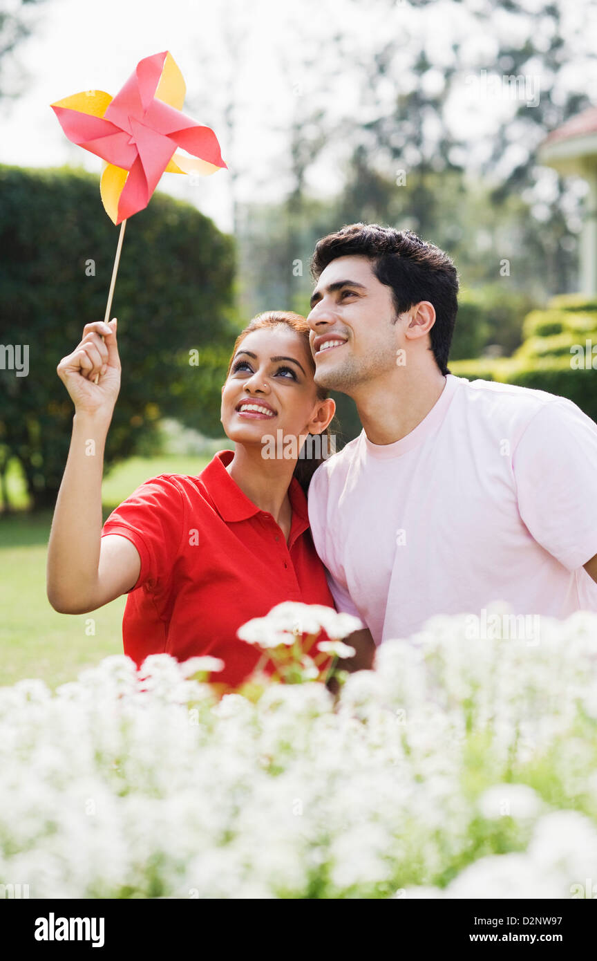 Man playing with pinwheel hi-res stock photography and images - Alamy