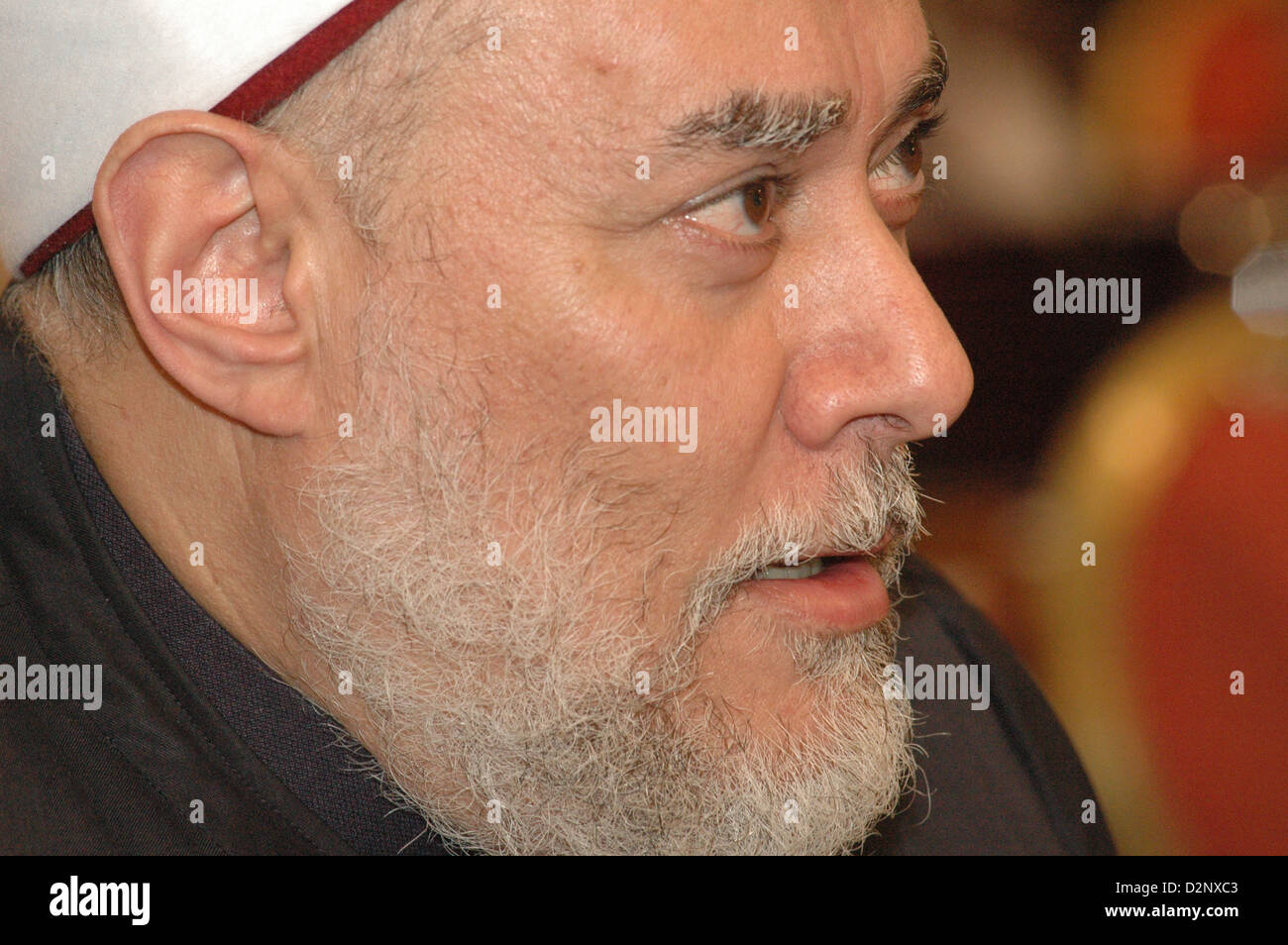 Ali Gomaa, the Grand Mufti of Egypt, at a press conference in Cairo to ...