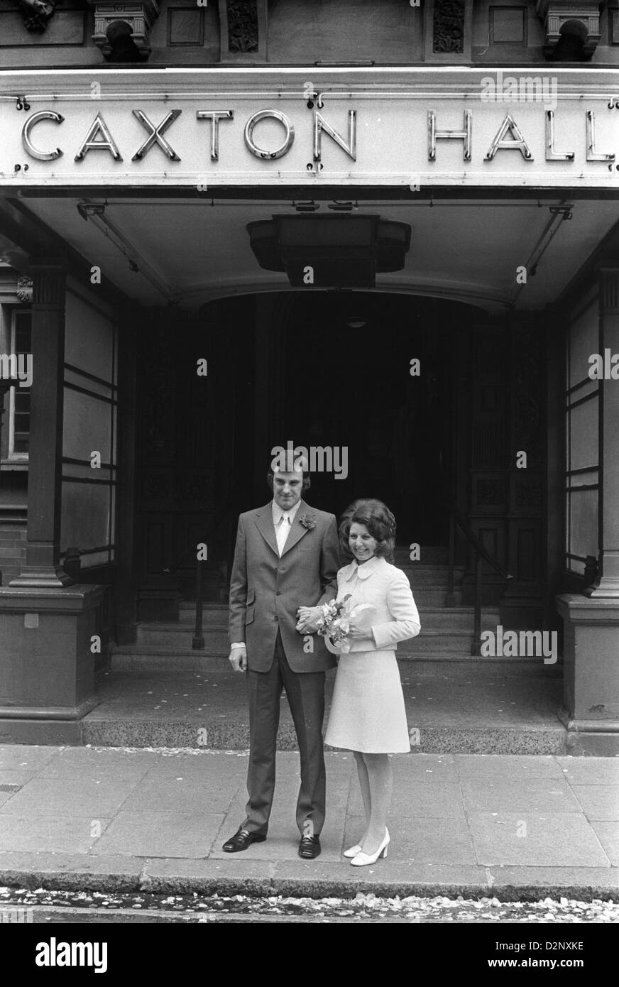 Caxton Hall Westminster London. Couple just married having their ...