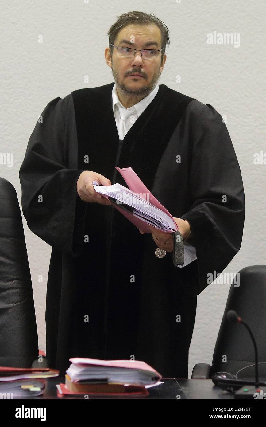 Presiding Judge Thomas Knief appears at the Regional Court in Dessau ...