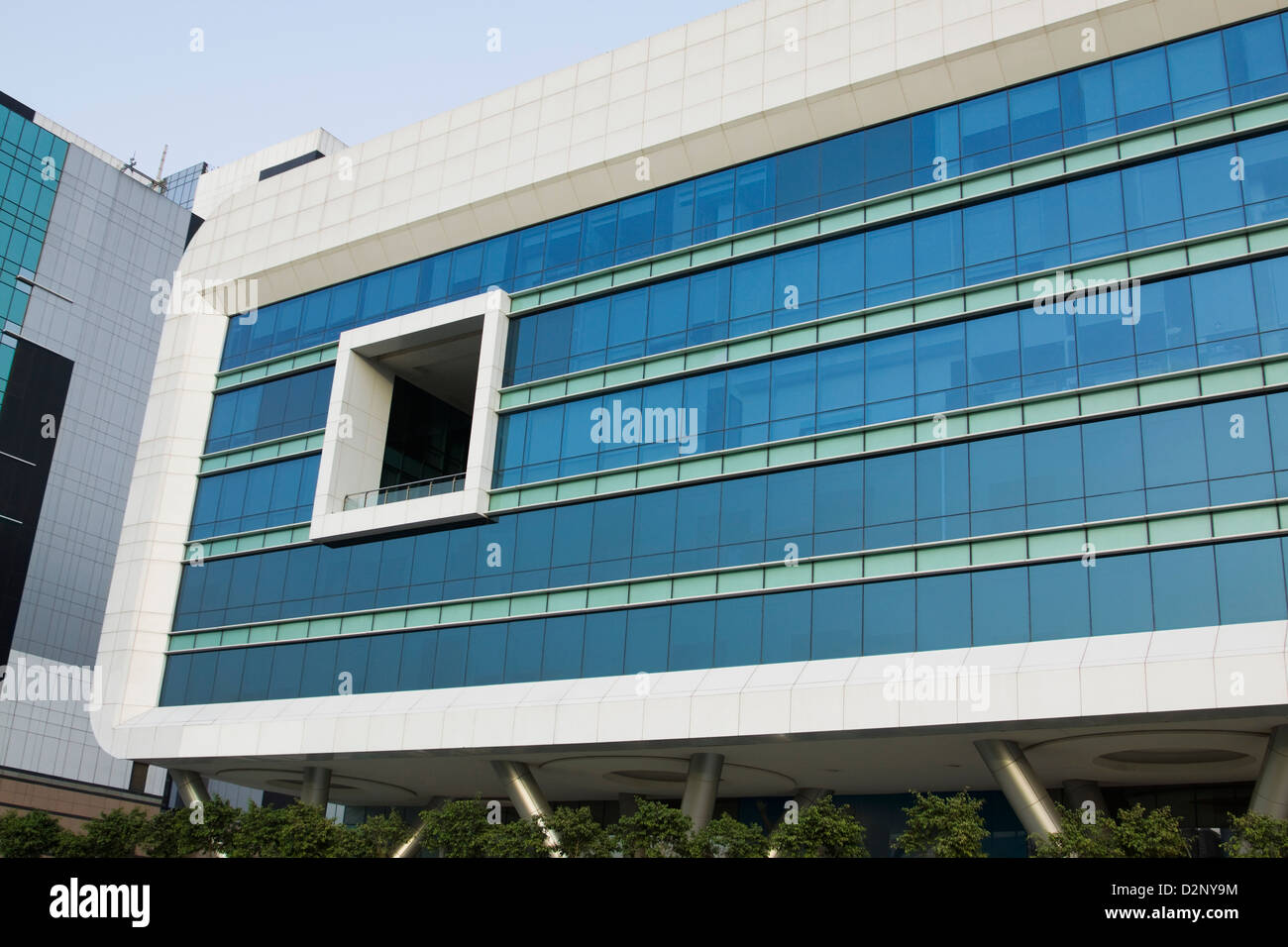 Low angle view of an office building, Gurgaon, Haryana, India Stock ...