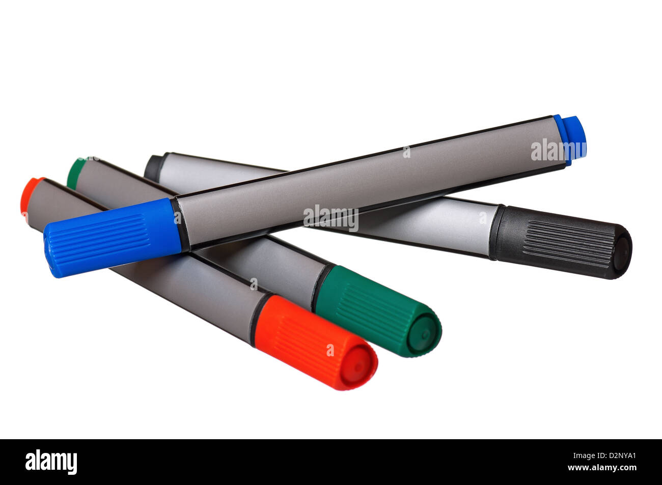Colorful whiteboard markers isolated on white background Stock Photo ...