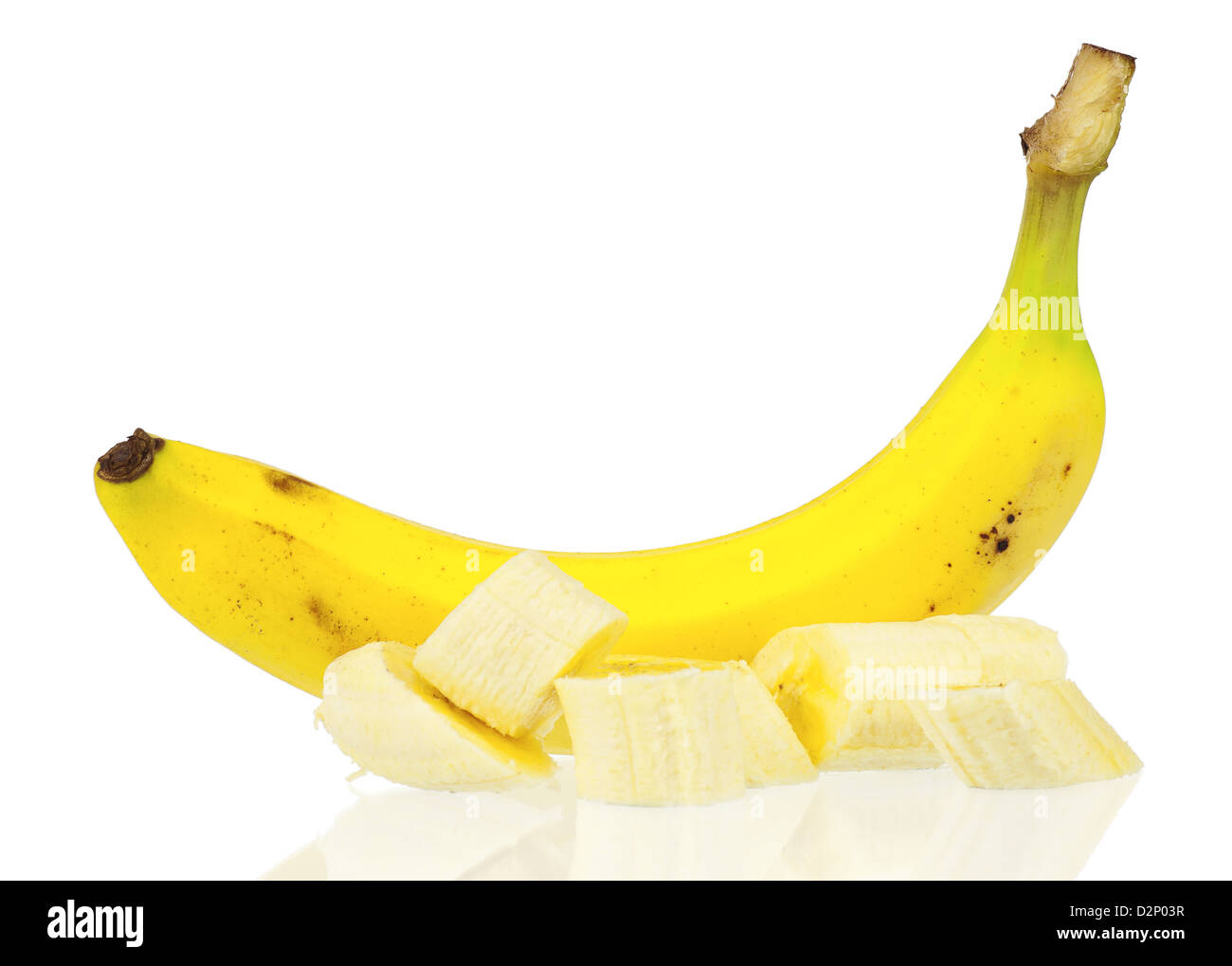 Over ripe bananas isolated on white background Stock Photo - Alamy
