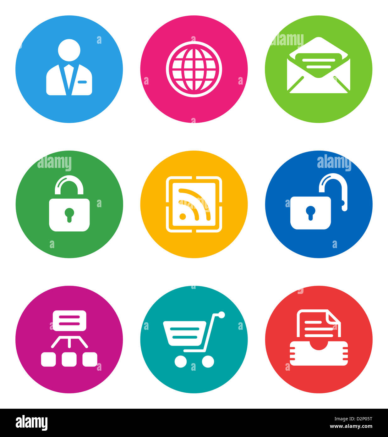 Basket color vector icons hi-res stock photography and images - Alamy