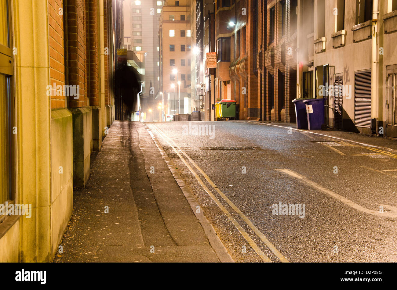 Leeds city centre at night Stock Photo - Alamy