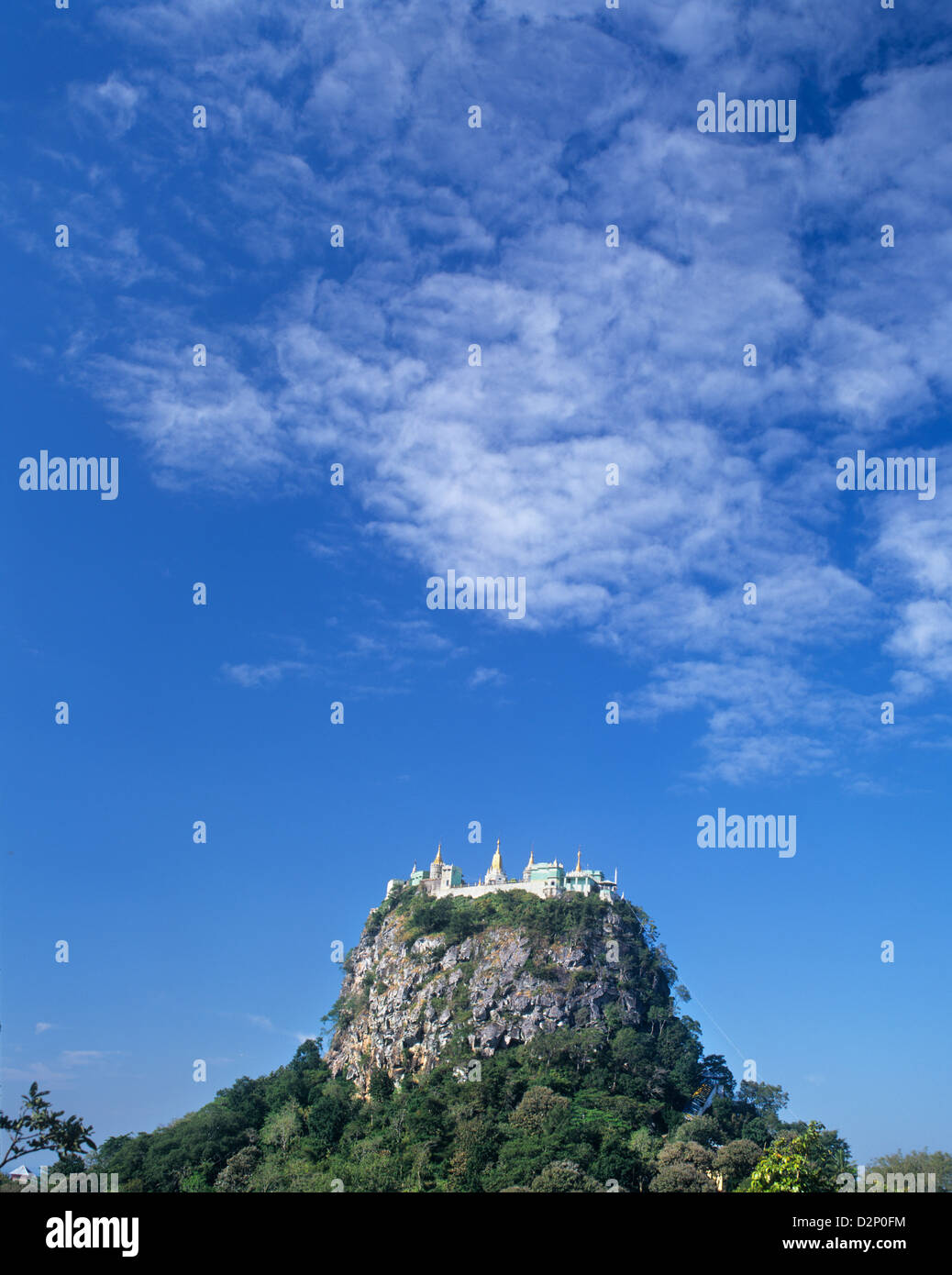 Myanmar, Burma, Mount Popa, the volcanic outcrop with the Popa ...