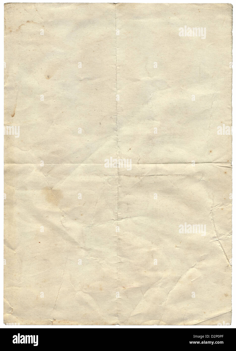 Isolated old vintage folded torn paper Stock Photo - Alamy
