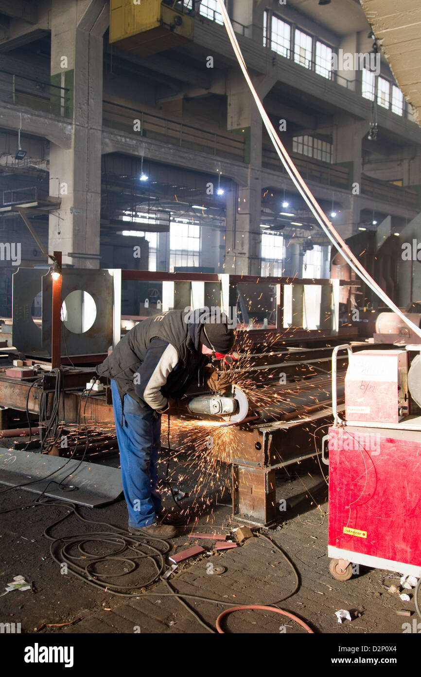 Steel-cutting in a Shipyard Gdansk Poland Stock Photo - Alamy
