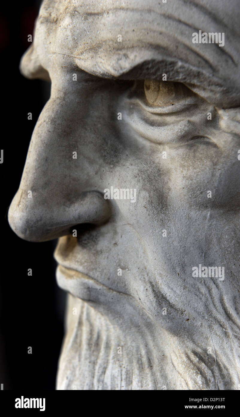 Leonardo da Vinci (1452-1519). Italian Renaissance polymath. Bust ...