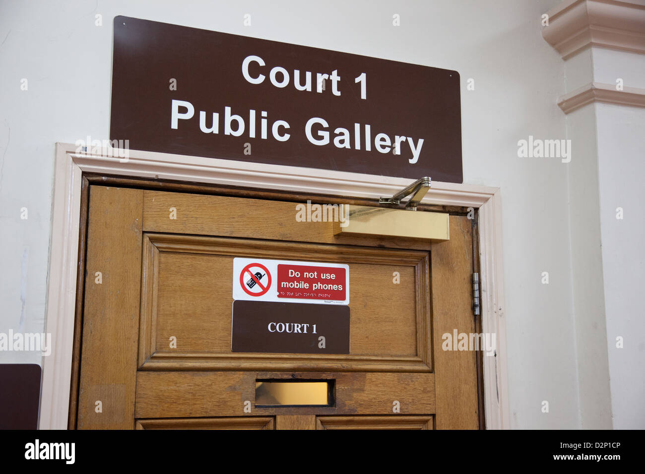 The entrance to court 1 at Maidstone Magistrates Court Stock Photo - Alamy