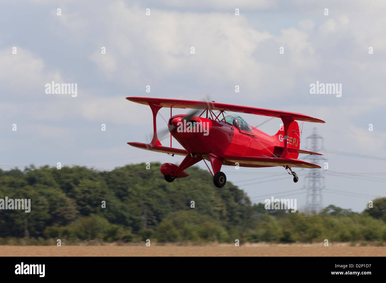 Pitts S1-S Special G-EEPJ taking-off from Breighton Airfield Stock ...
