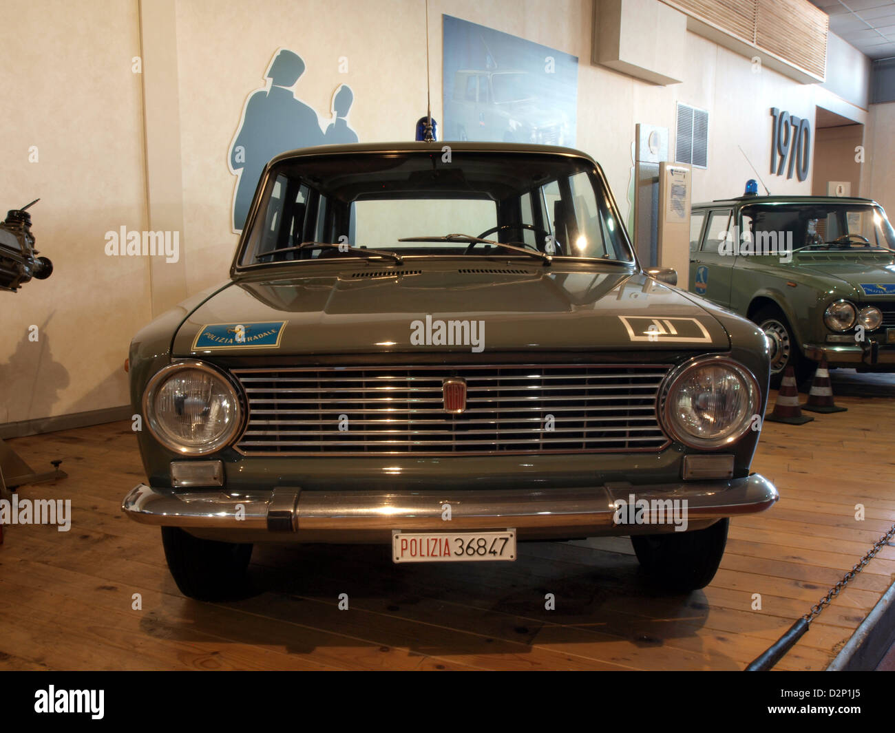 An Italian FIAT police car is a compact and efficient vehicle used by ...