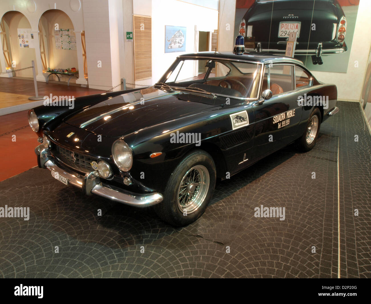 A black Ferrari Polizia is a high-performance sports car used by the ...