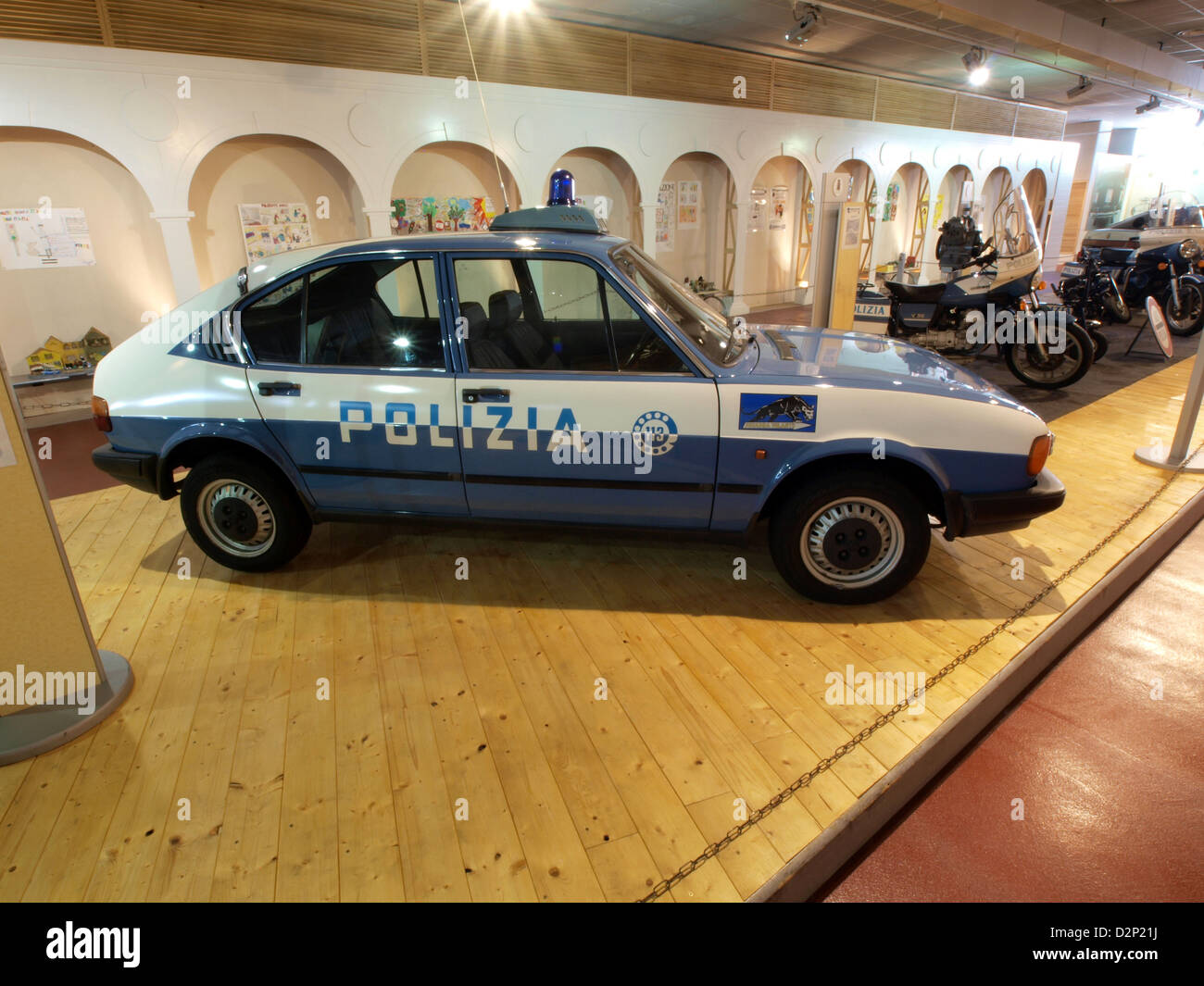 An Alfa Romeo vehicle used by the Italian police (Polizia). Known for ...