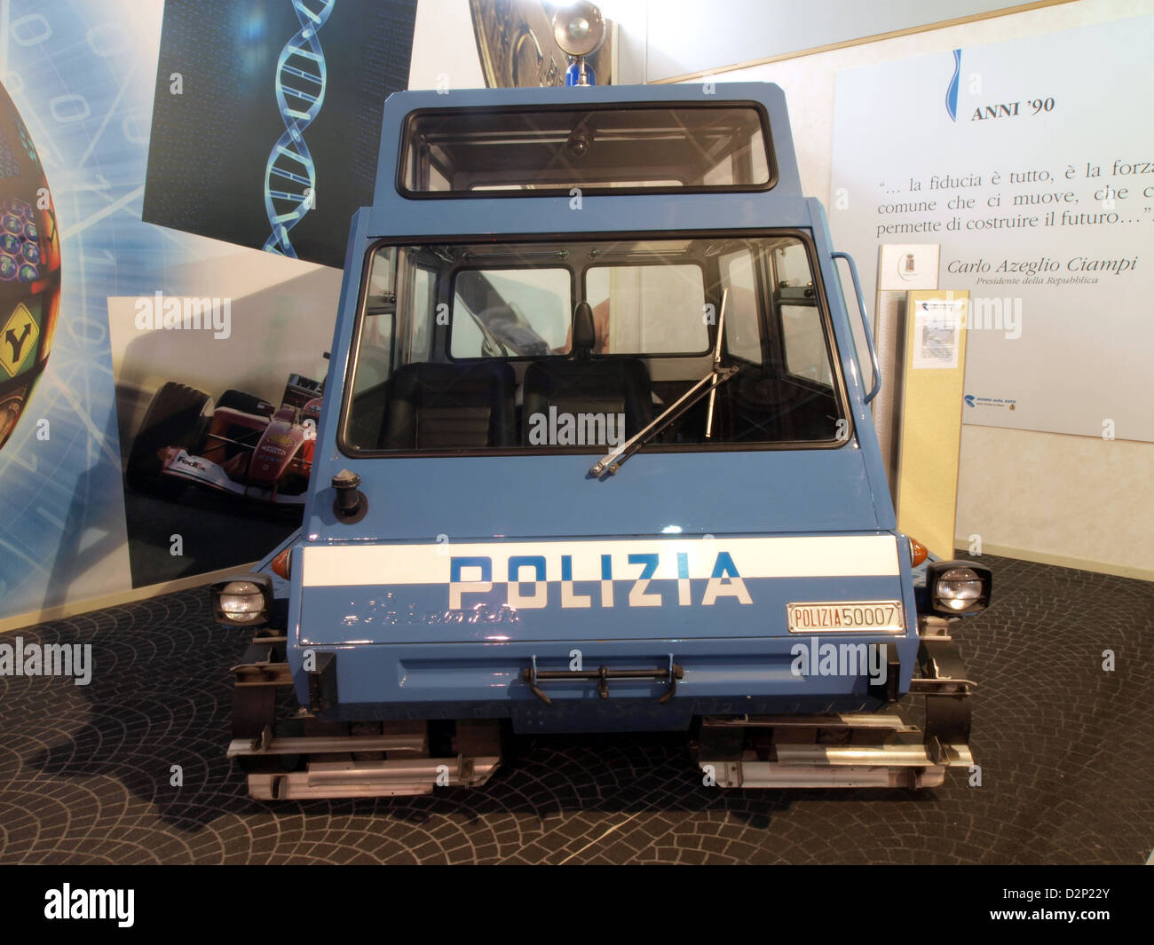 The 1976 Prinoth P4, a snowcat vehicle, was used by the Italian police ...
