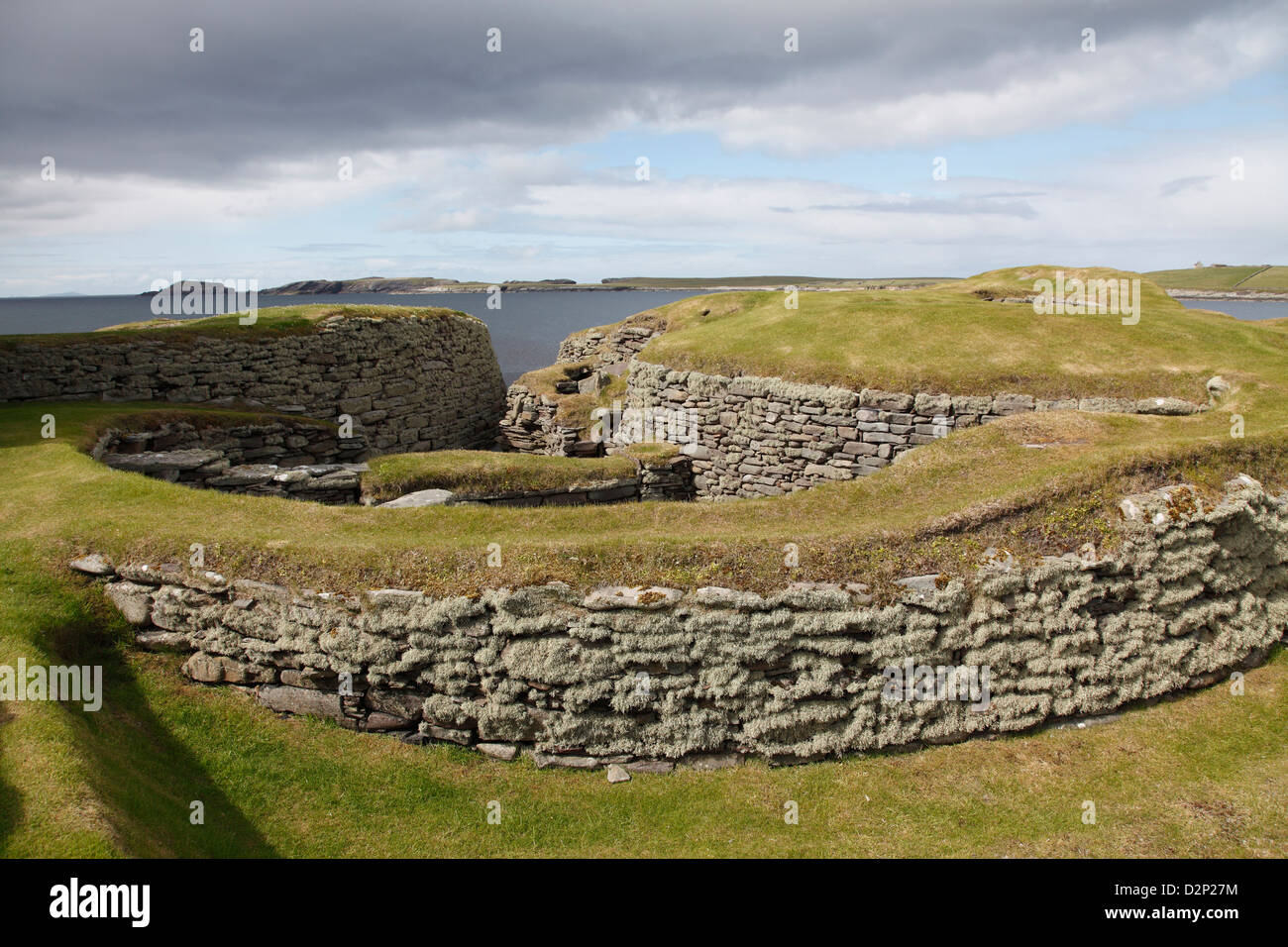 Neolithic house at the Jarlshof Archaeological site which contains ...