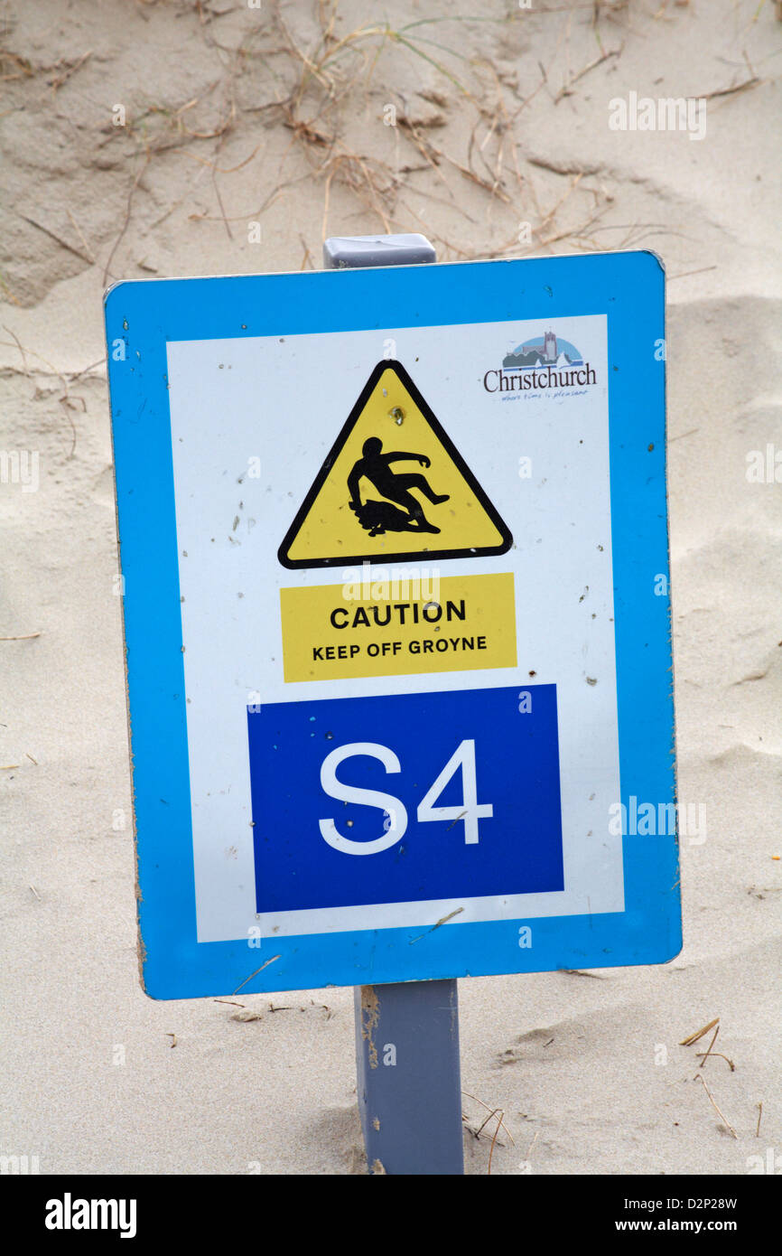 Caution keep off groyne hi-res stock photography and images - Alamy