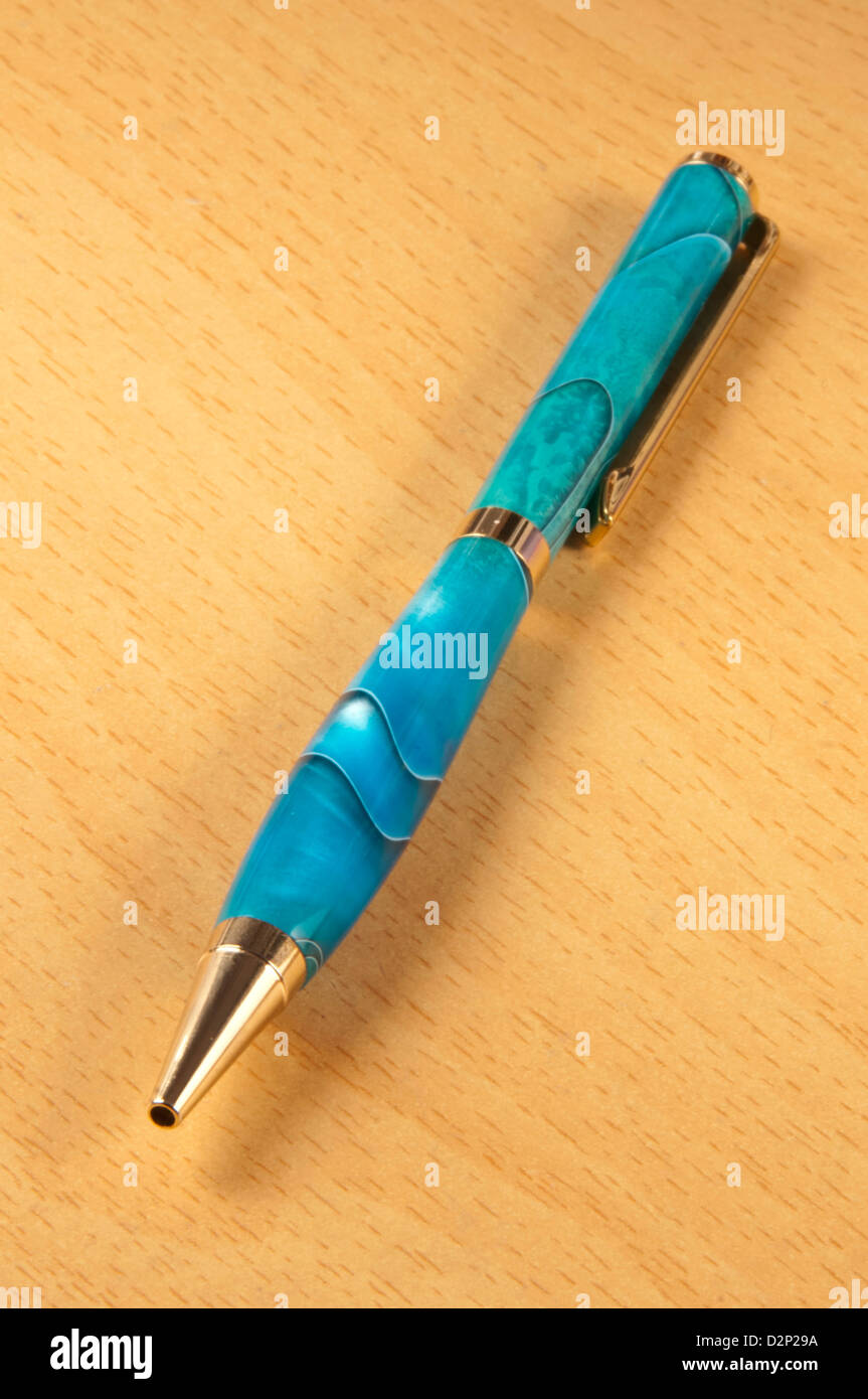 Ballpoint pen on a desk Stock Photo - Alamy