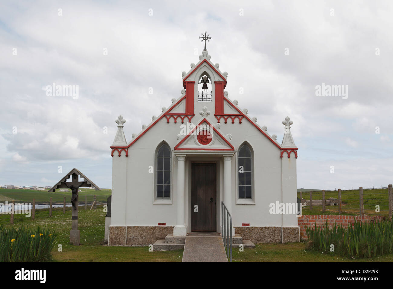 Exterior of the Italian Catholic Chapel built during the Second World ...