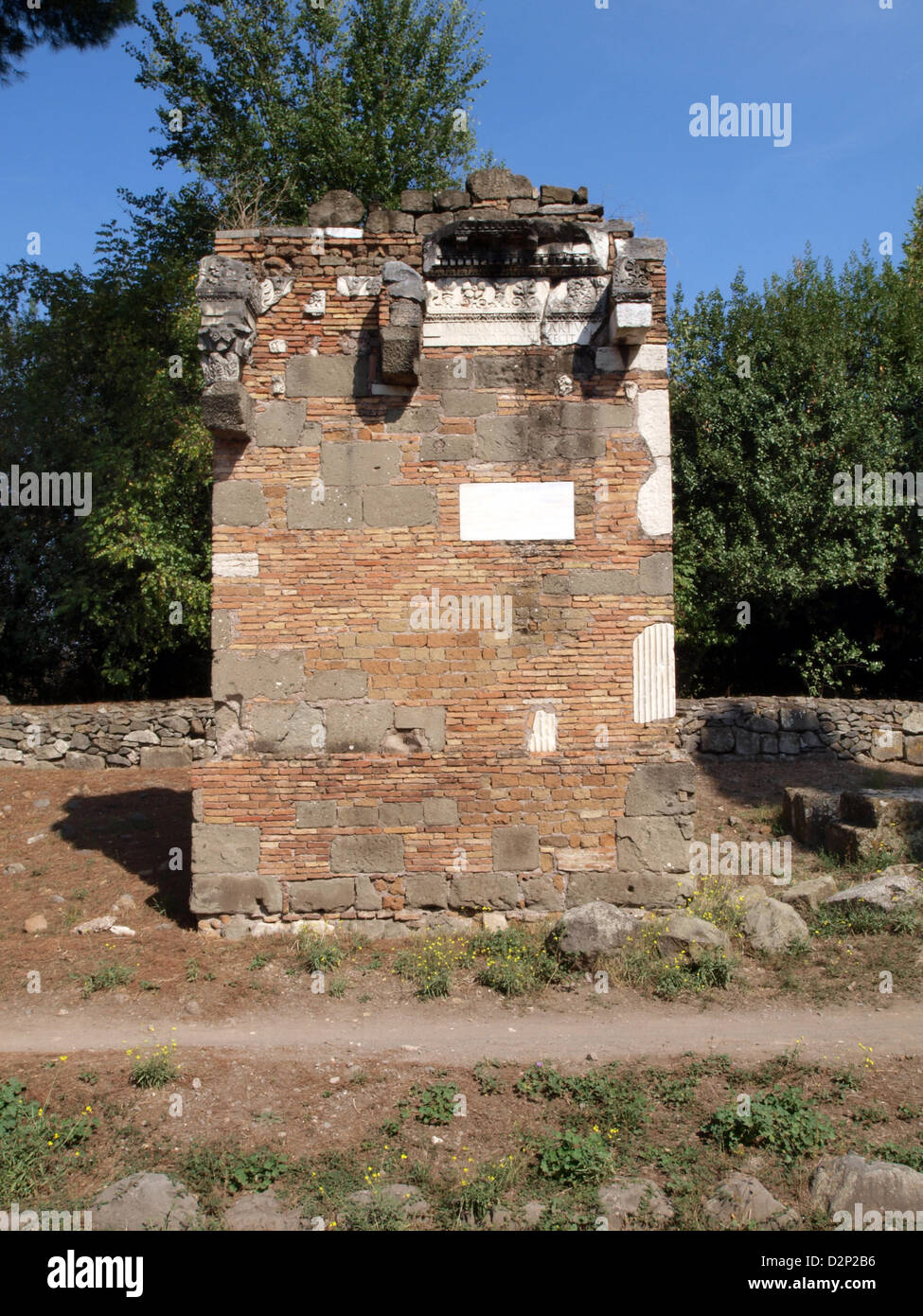 The Mausoleum of Cecilia Metella is a well-preserved ancient Roman tomb ...